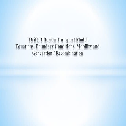 Drift diffusion | PPT