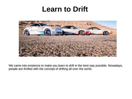 Drift lessons | PPT