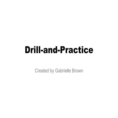 Drill And Practice | PPT