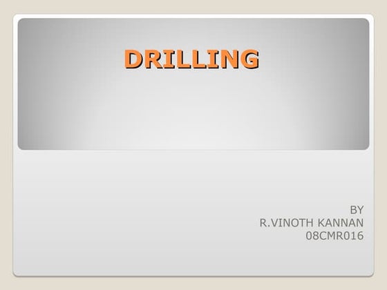 Jack hammer drill | PPTX | Geology | Science