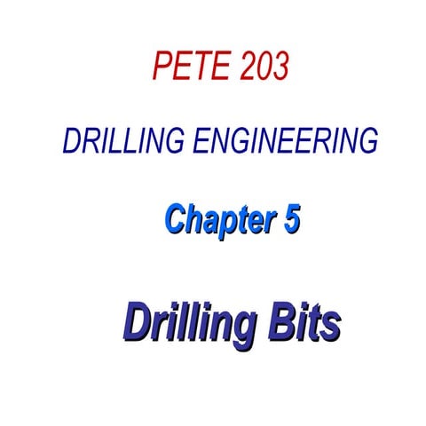 Drilling Bit Part One PDC ,Tricone Function | PPT