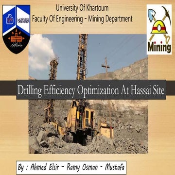 Drilling efficiency optimization at hassai site | PPTX
