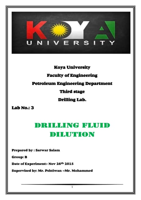 Mud balance test (drilling fluid lab test) | PDF