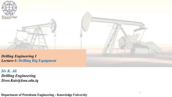 PRINCIPLES BEHIND THE ROTARY-SYSTEM OF A DRILLING RIG | PPT