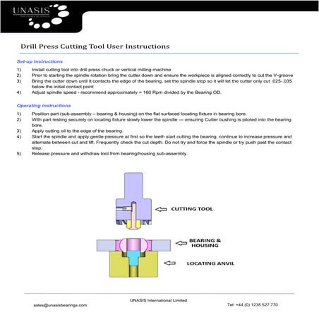 Drill press cutting tool operating instructions | PDF