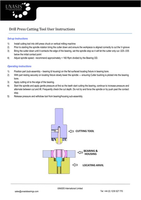 Drill press swaging tool operating instructions | PDF