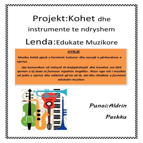 Kohet dhe instrumente te ndryshem | DOCX