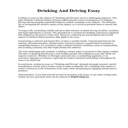 Drinking And Driving Essay.pdf