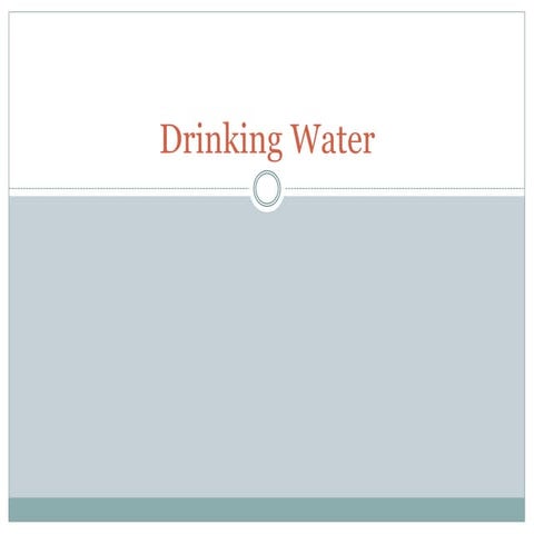 Drinking water treatment | PDF