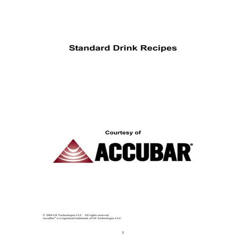 Drink recipes | PDF