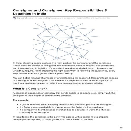 Consignor and Consignee Key Responsibilities Legalities in India.pdf