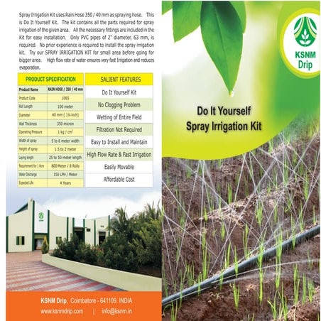 KSNM DRIP IRRIGATION PRODUCTS By K S N M Marketing | PDF
