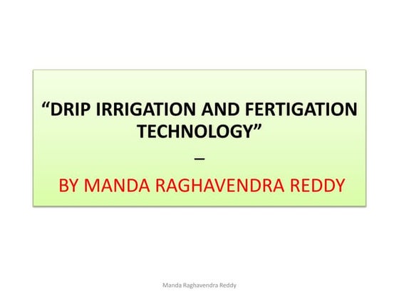 Layout of drip irrigation system | PPTX