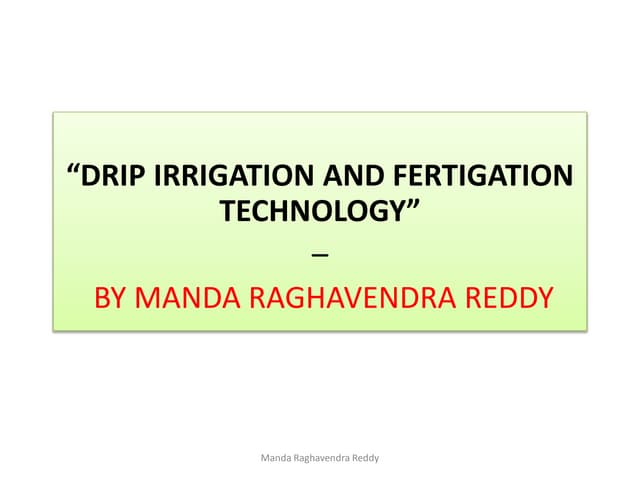 Layout of drip irrigation system | PPTX