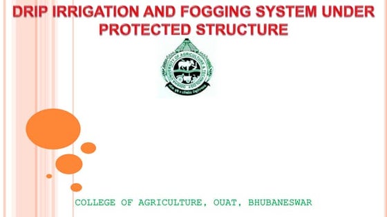 Introduction to Irrigation Design and Construction | PPTX