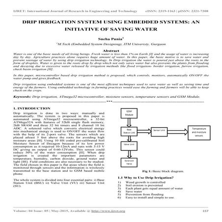 microcontroller based automation of drip irrigation system | PPTX