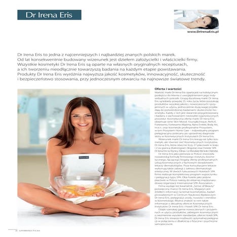 Case study marki Dr Irena Eris z Albumu Superbrands Polska 2006 | PDF