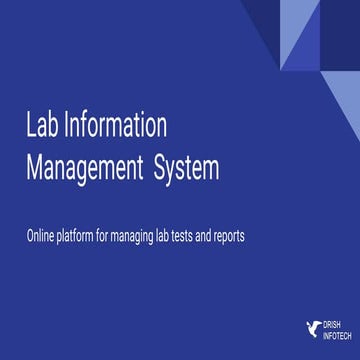 Drish Infotech - Lab Information Management System LIMS | PDF