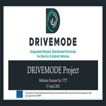 Drivemode Next Generation Electric Drivetrains for Fully Electric ...