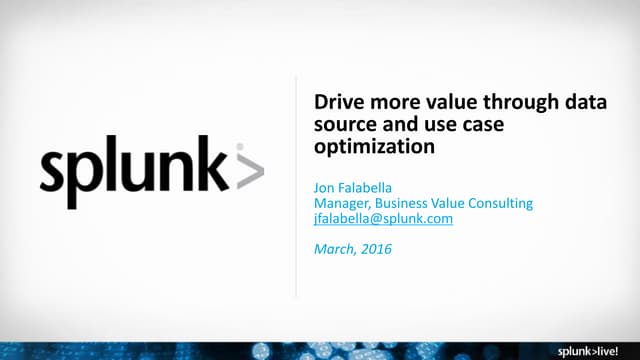 Drive More Value Through Data Source And Use Case Optimization Ppt 0582