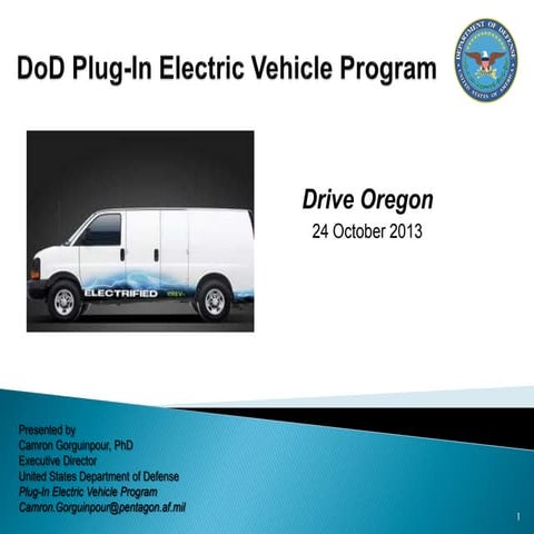 Department of Defense Plug In Electric Vehicle Program | PDF