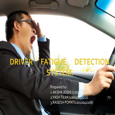 Drowsiness Detection Using Machine Learning 1 Pptx