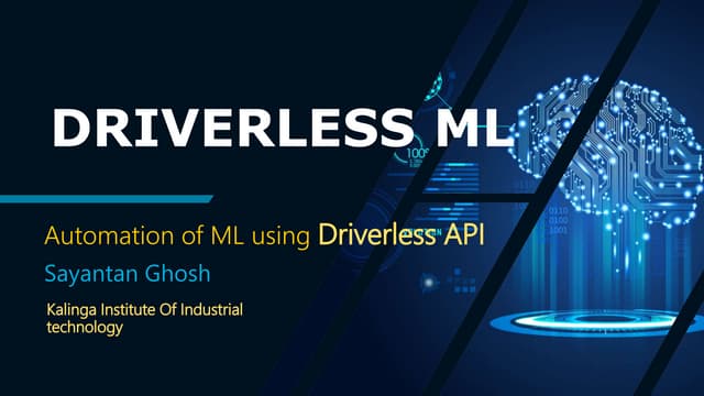 Machine Learning Automation Using Flask Api Ppt