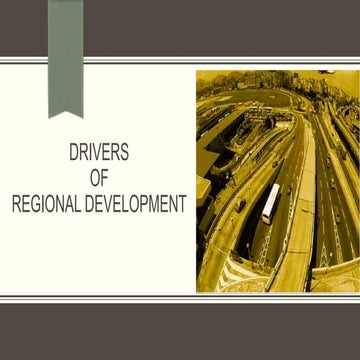 Drivers of regional development | PPS