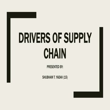 Drivers of scm | PPTX