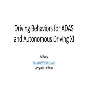 Driving behaviors for adas and autonomous driving XI | PDF
