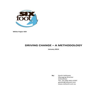 Driving change a methodology | PDF