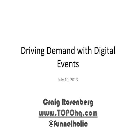 Webinar Best Practices: Driving Demand with Digital Events | PPT
