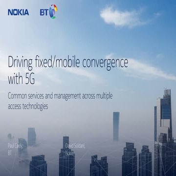 Driving fixed mobile convergence with 5 g 140617 final with notes | PDF
