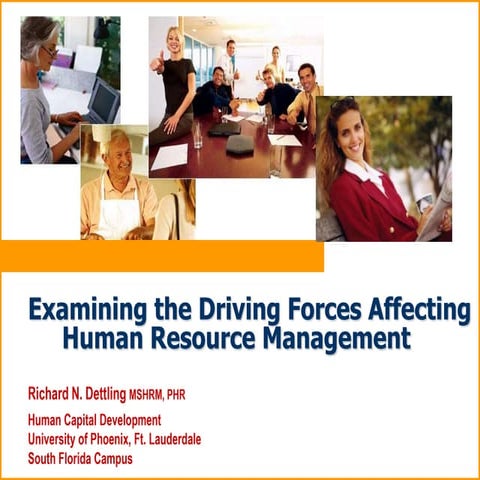 Driving forces affecting human resource management presentation | PPTX