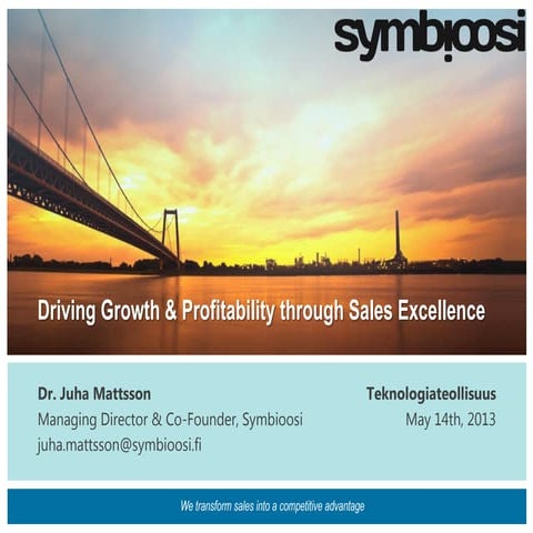 Driving growth & profitability through sales excellence | PDF
