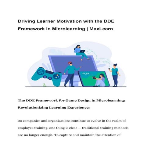Driving Learner Motivation with the DDE Framework in Microlearning ...