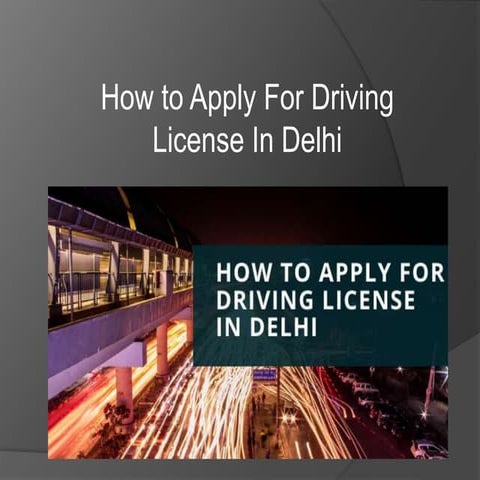 Applying for Driving License | PPTX