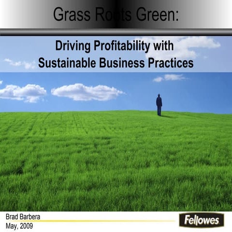Driving Profitability With Sustainable Business Practices Final | PPT