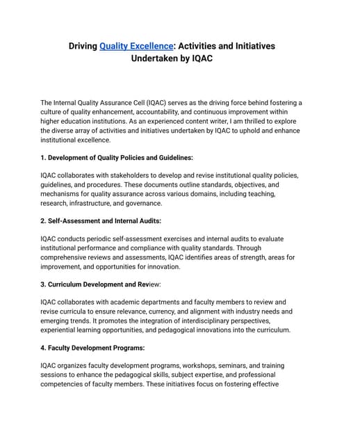 IQAC PPT.pptx | Professional School | Postgraduate Education