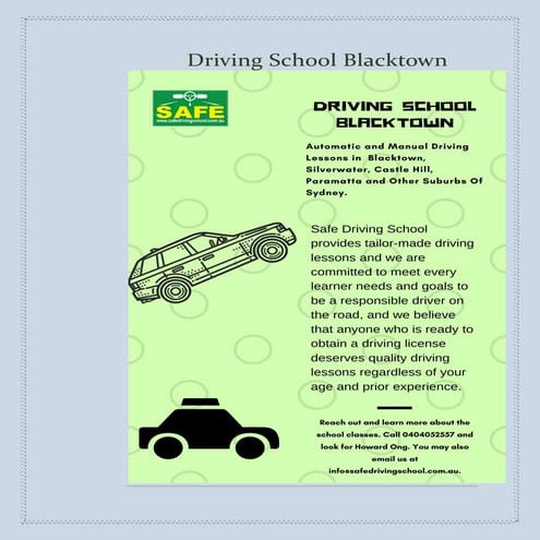 Driving school blacktown | PDF