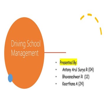 Driving_School_Management project pptttt | PDF