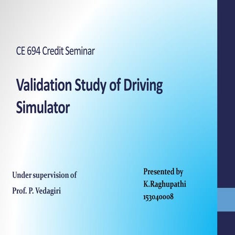 Driving simulator validation study | PPTX