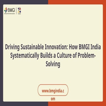 Driving Sustainable Innovation: How BMGI India Systematically Builds a ...