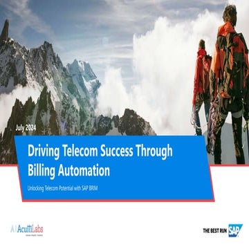 Enhanced Revenue and Efficiency in Telecom: SAP BRIM by Acuiti Labs | PPTX