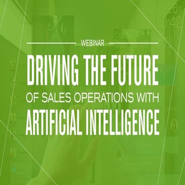 Driving the Future of Sales Operations with Artificial Intelligence | PDF