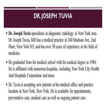 Dr Joseph Tuvia | PDF
