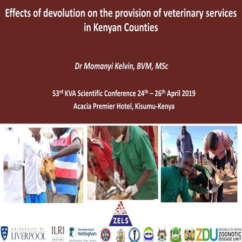 Effects of devolution on the provision of veterinary services in Kenyan ...