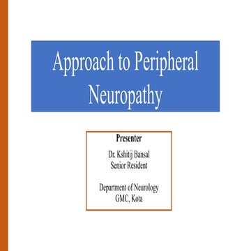 Approach to Peripheral Neuropathy | PPTX