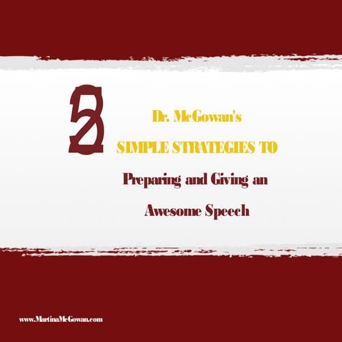 25 Effective strategies for a great speech | PPT