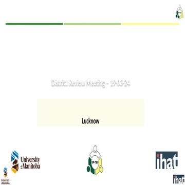 Data review meeting in Maternal and Child Health | PPTX